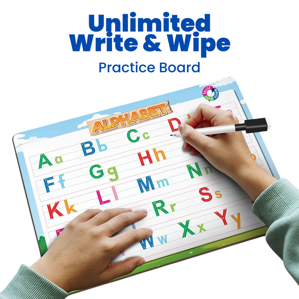 Unlimited Write & Wipe Practice Board (Alphabets) – Skill up Kids
